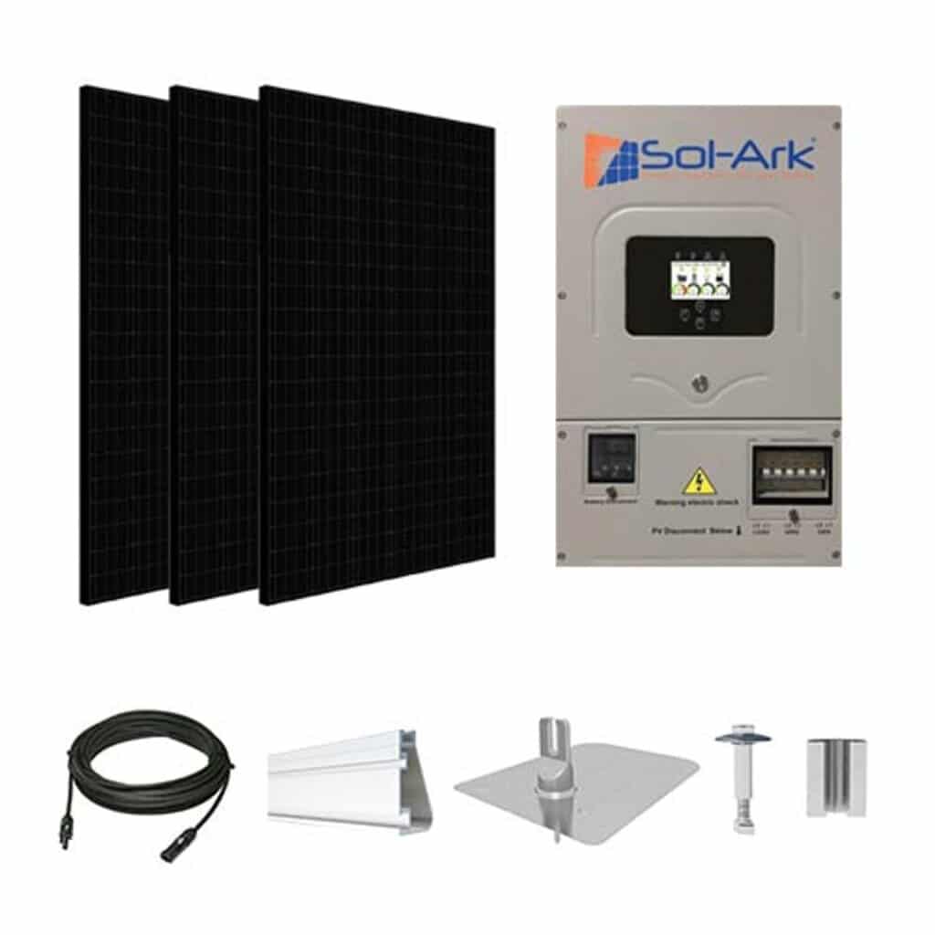 9.5kW solar kit Mission Solar 430 All-Black XL, Sol-Ark hybrid inverter ...