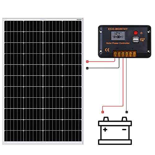 Solar Panels ECO-WORTHY 120W Off-Grid Syste Solar Panel Kit